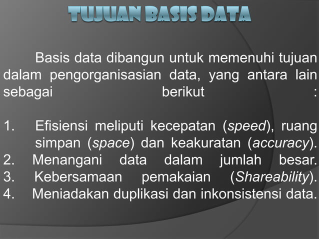 Basis data sederhana | PPTX