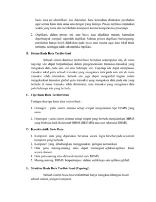 Basis Data Terdistribusi | DOC