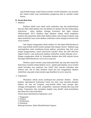 Basis Data Terdistribusi | DOC