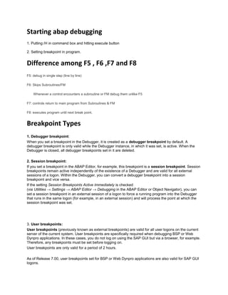 Basic Debugging | DOC