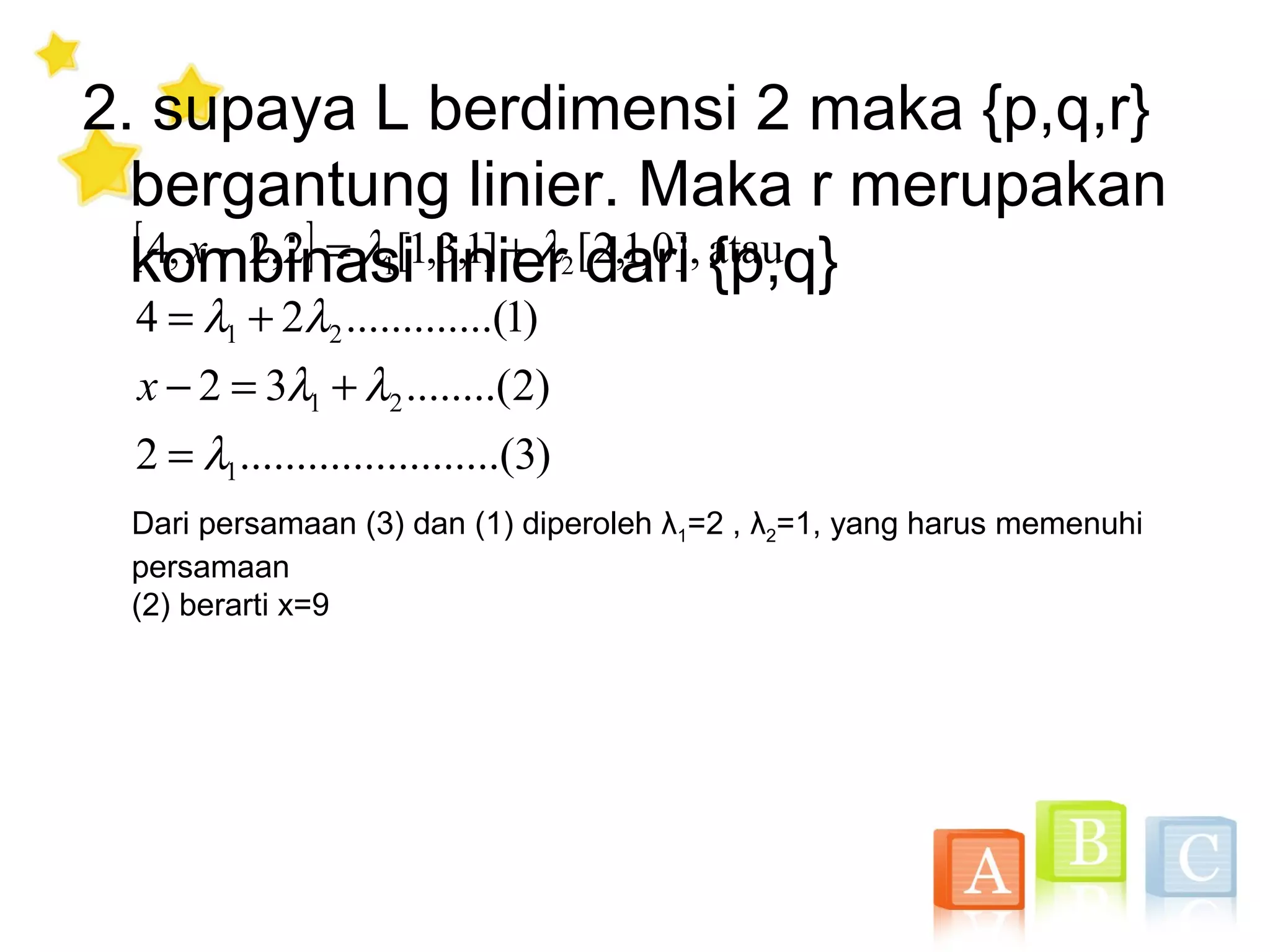Basis dan Dimensi | PPT