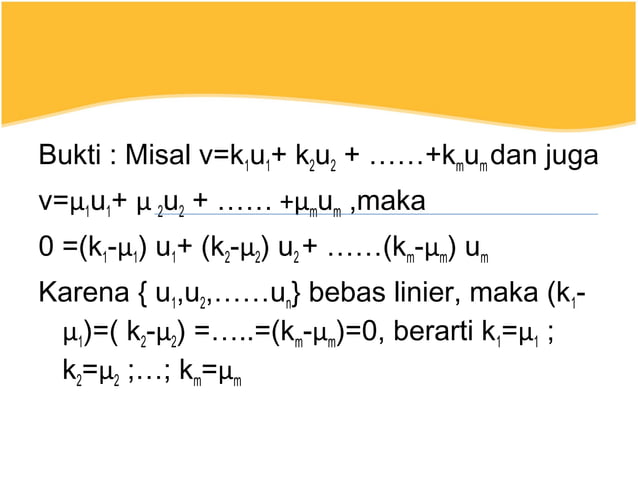 Basis dan Dimensi | PPT