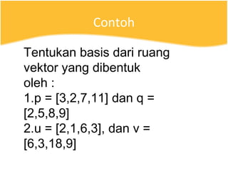 Basis dan Dimensi | PPT
