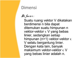 Basis dan Dimensi | PPT
