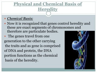 Basis of Genetic Inheritance | PPTX