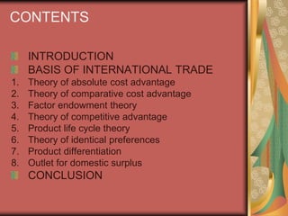 Basis of internatioanl trade.ppt