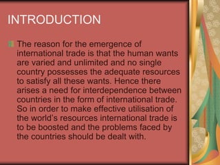 Basis of internatioanl trade.ppt | Commodities | Economy