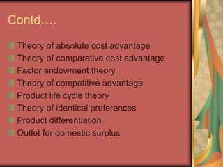 Basis of internatioanl trade.ppt