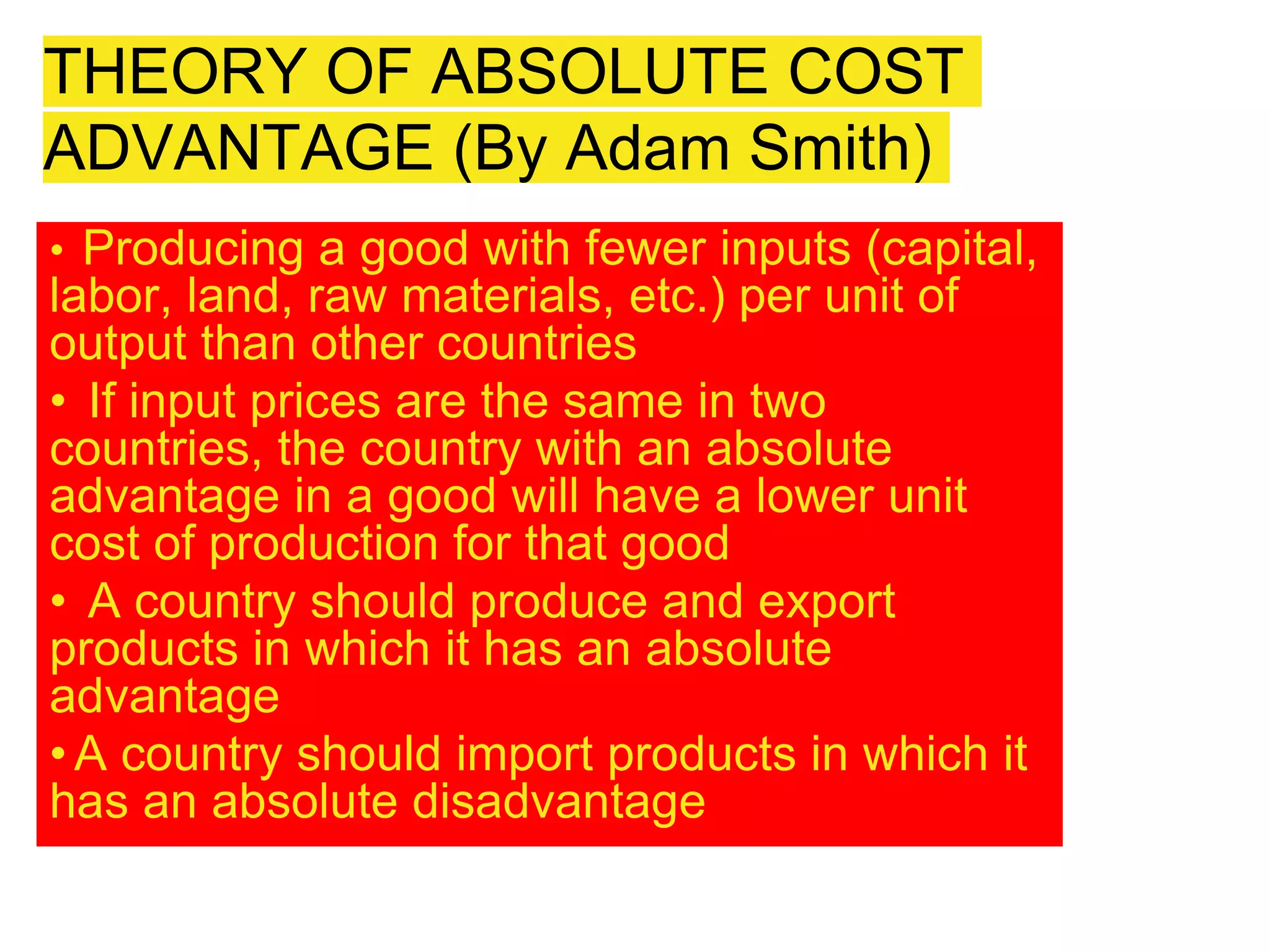 Basis of international trade | PPTX
