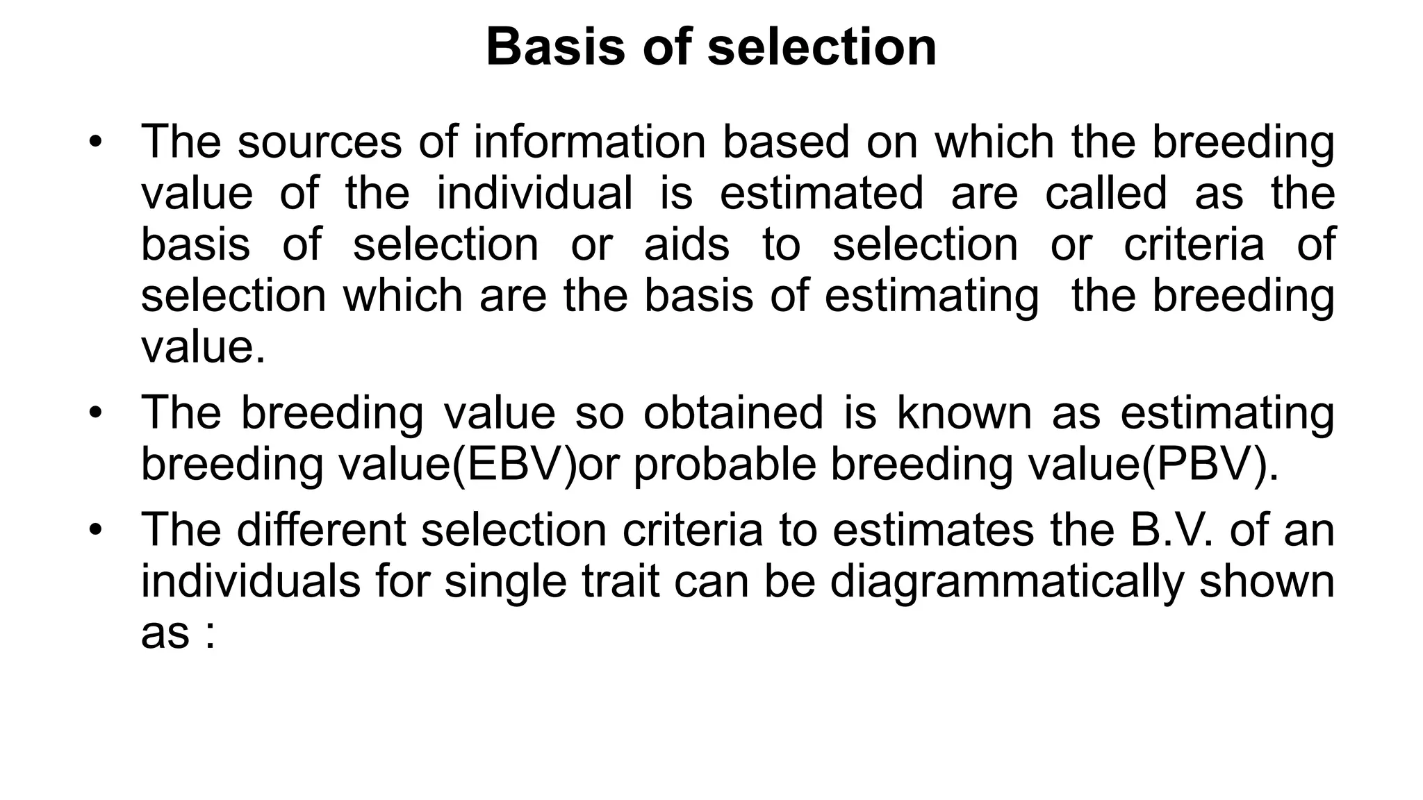 Basis of selection in animal genetics and breeding | PPTX