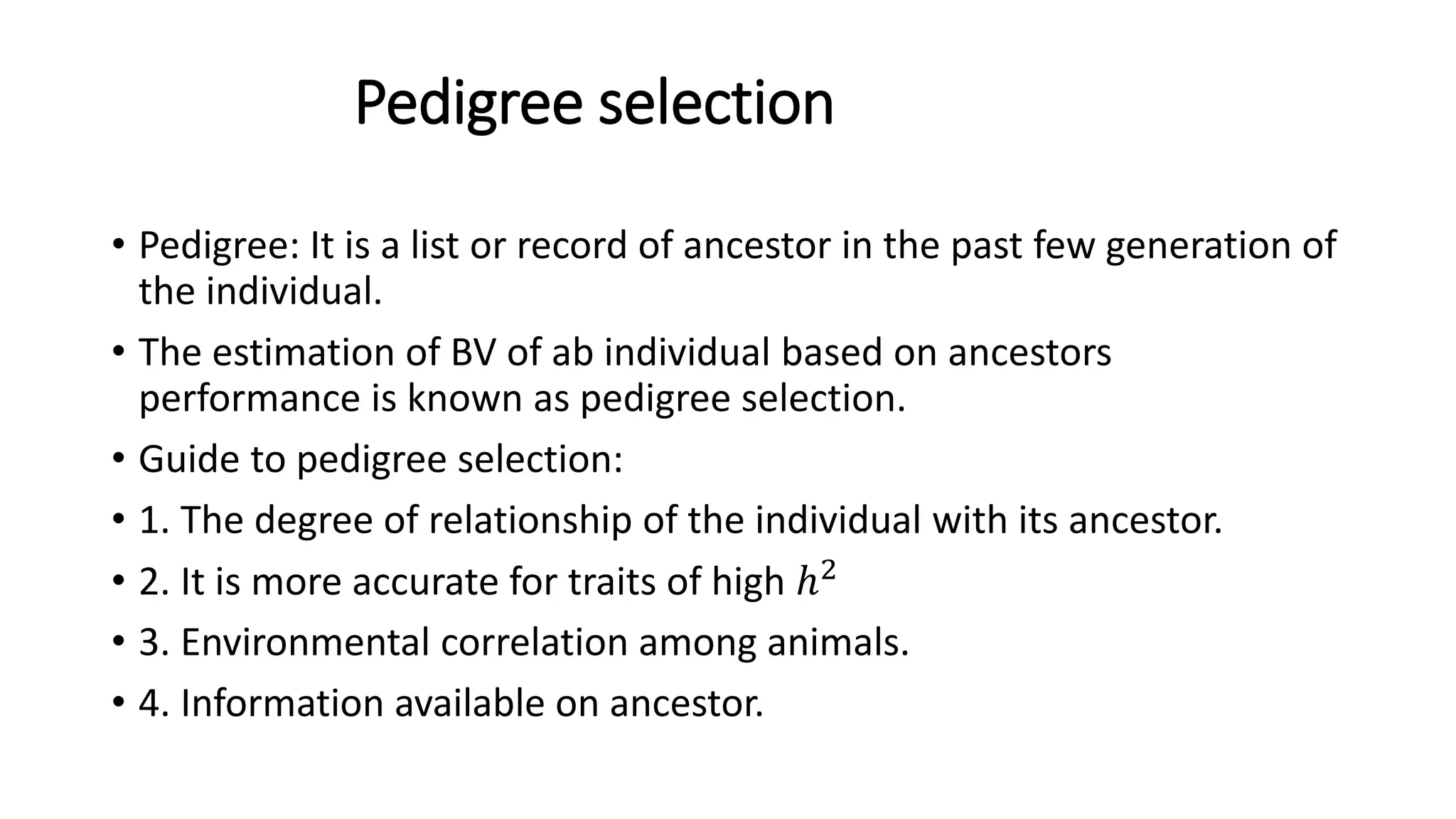 Basis of selection in animal genetics and breeding | PPT