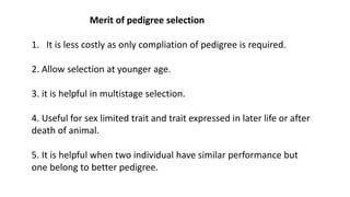 Basis of selection in animal genetics and breeding | PPTX