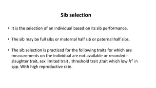 Basis of selection in animal genetics and breeding | PPTX