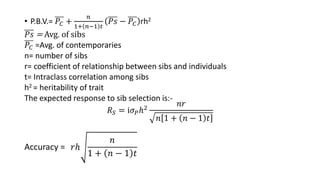Basis of selection in animal genetics and breeding | PPTX