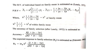 Basis of selection in animal genetics and breeding | PPTX