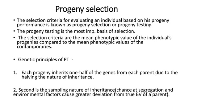 Basis of selection in animal genetics and breeding | PPTX