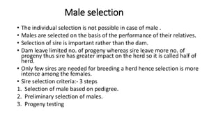 Basis of selection in animal genetics and breeding | PPTX