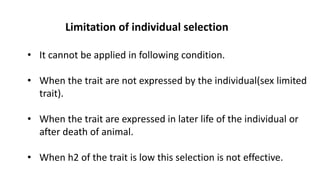 Basis of selection in animal genetics and breeding | PPTX