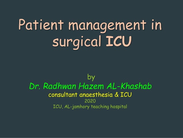 Basis of surgical ICU | PDF | Lung and Respiratory Health | Diseases ...