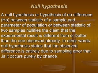 Basis of statistical inference | PPT