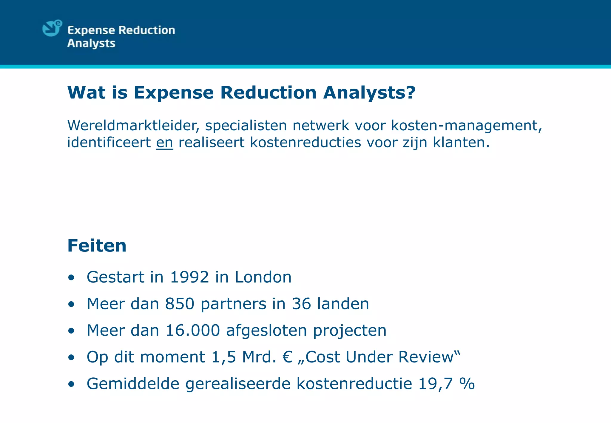 Dienstverlening Expense Reduction Analysts | PPT
