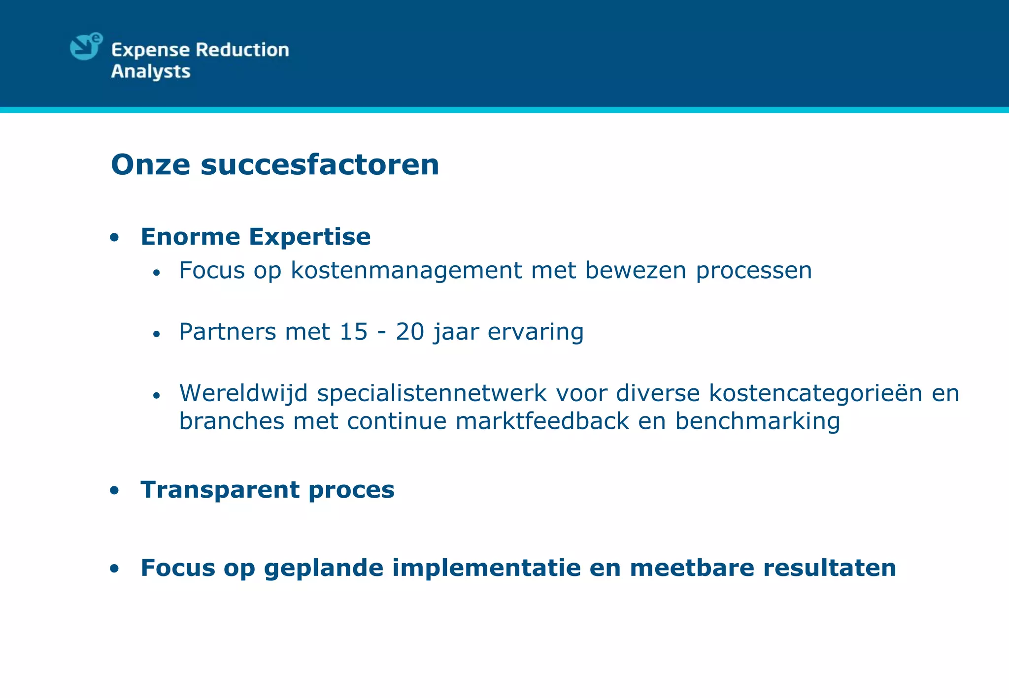 Dienstverlening Expense Reduction Analysts | PDF