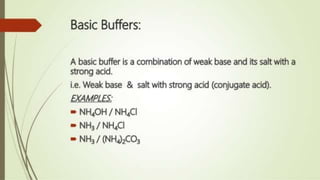 Buffers in pharmaceutical and biological system | PPTX