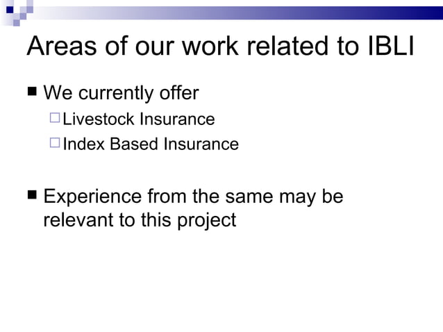 Index Based Insurance: BASIX experience | PPT