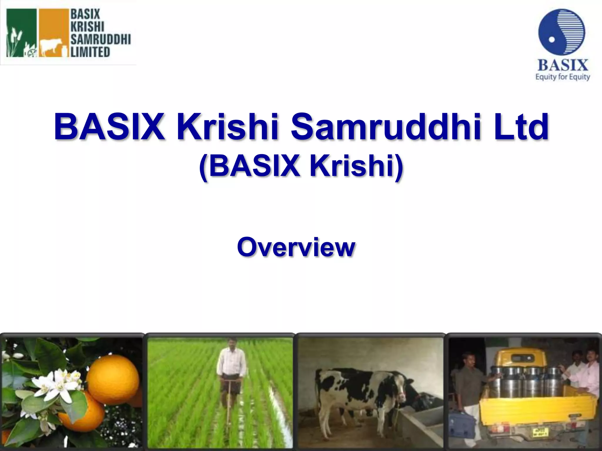 BASIX Krishi new vision 2011-2016 | PPTX