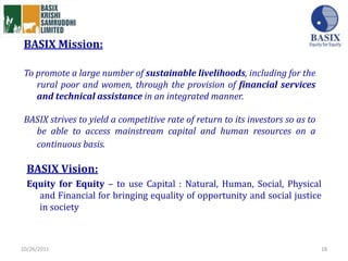 BASIX Krishi new vision 2011-2016 | PPTX
