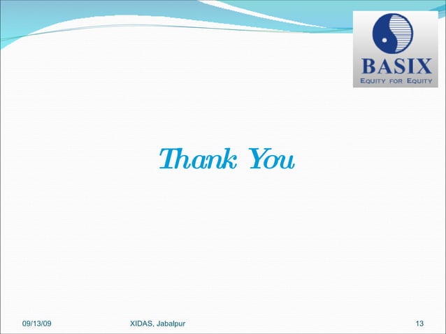 Basix Model of micro finance | PPT