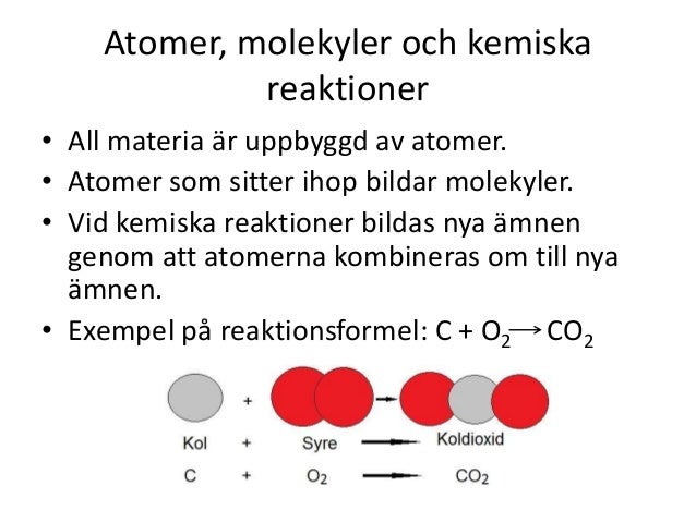 Baskemi - Atomer, joner och kemiska reaktioner