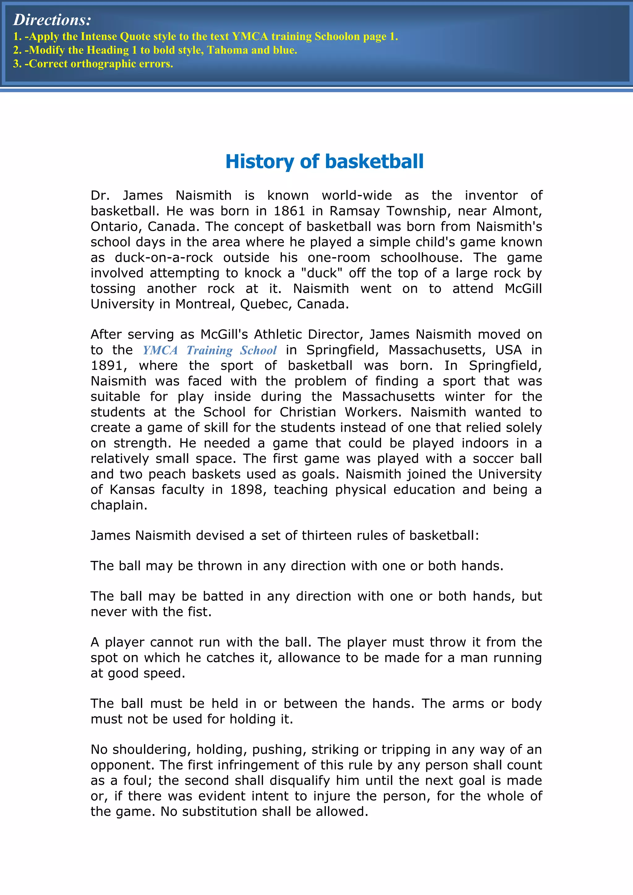 Basketball | DOCX