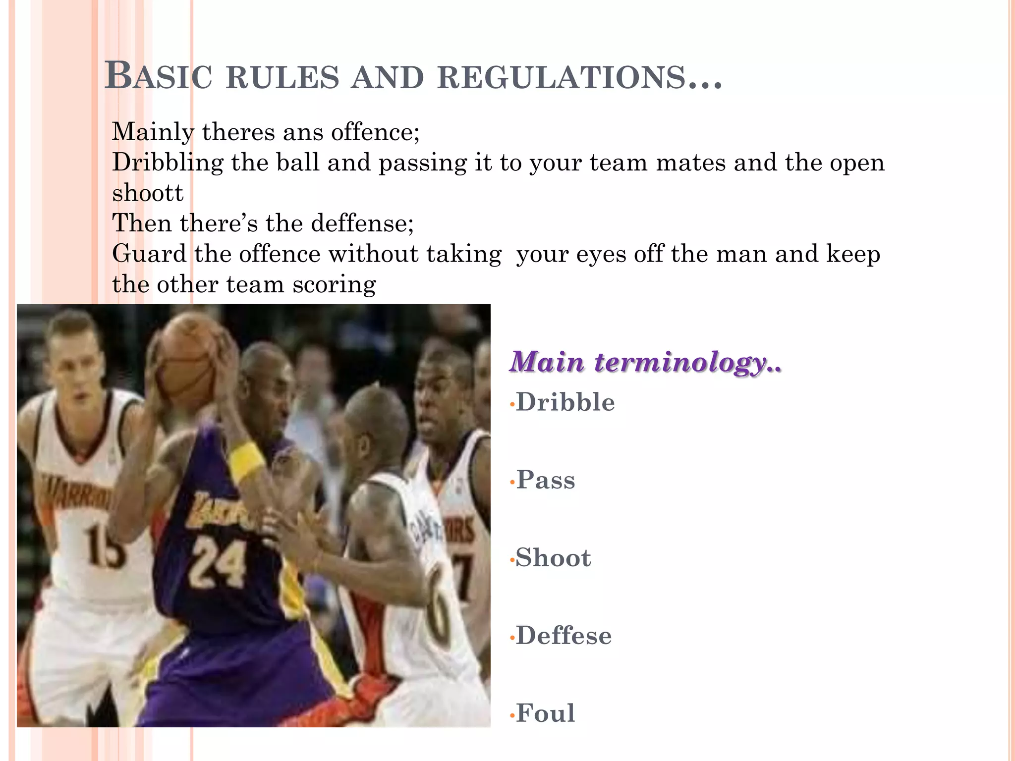 Basket ball presentation with 5 slides | PPTX