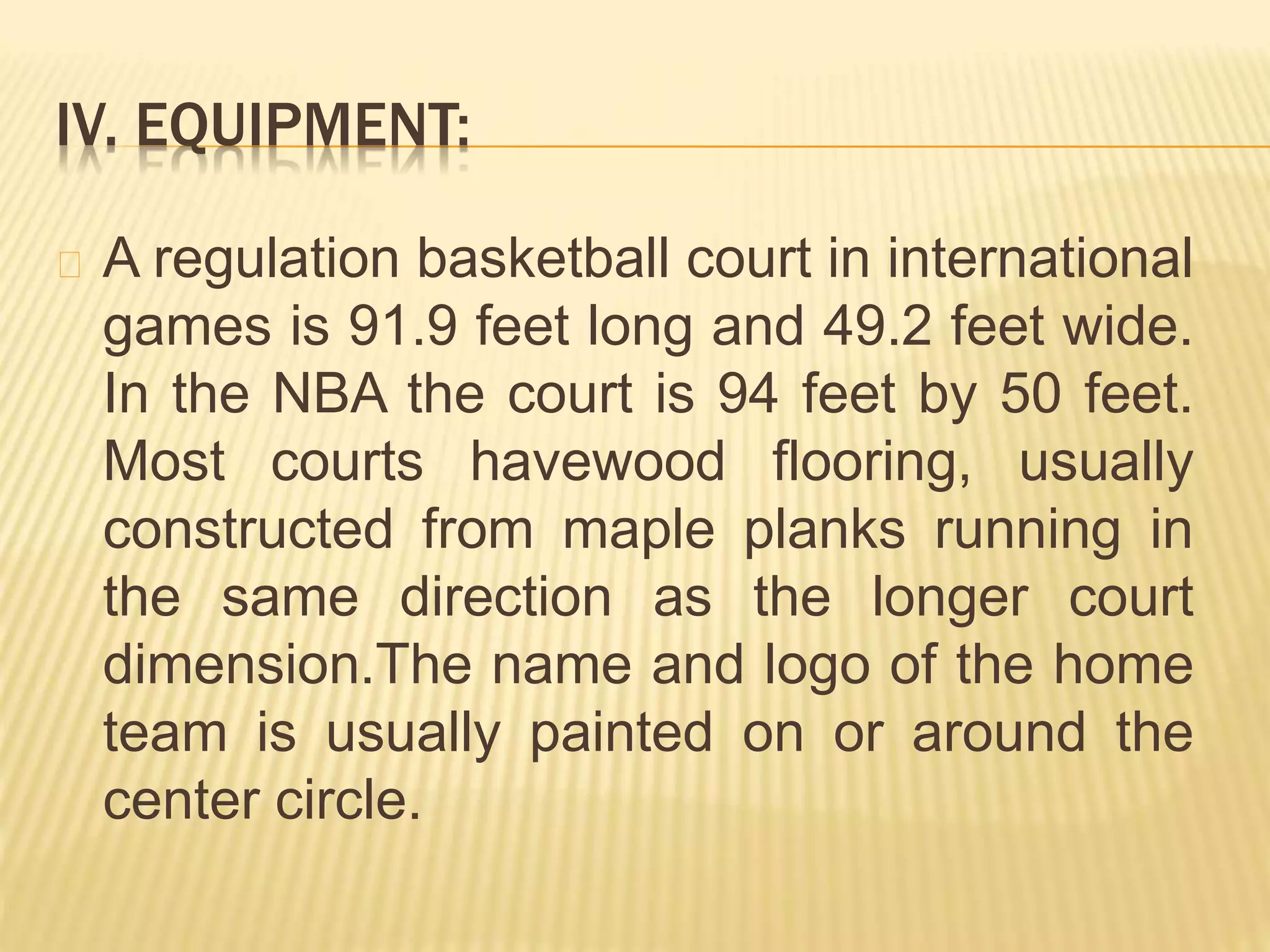 Basketball : History - Basic Skills | PPSX