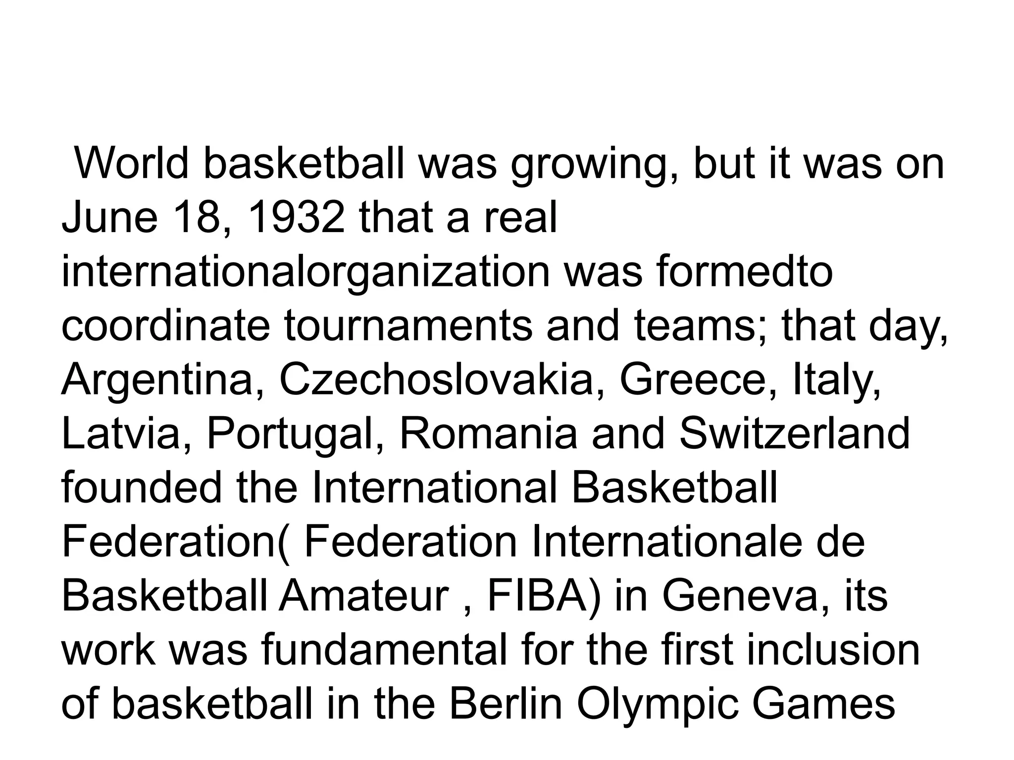 Basketball.pptx History of Basketball llll | PPTX