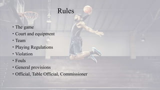 PATH FIT 4-MENU OF SPORTS-BASKETBALL FINALS | PPTX