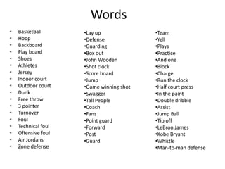 Basketball- Concept Development Powerpoint | PPTX