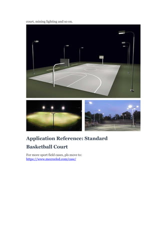 Basketball court lighting | MECREE LED | PDF