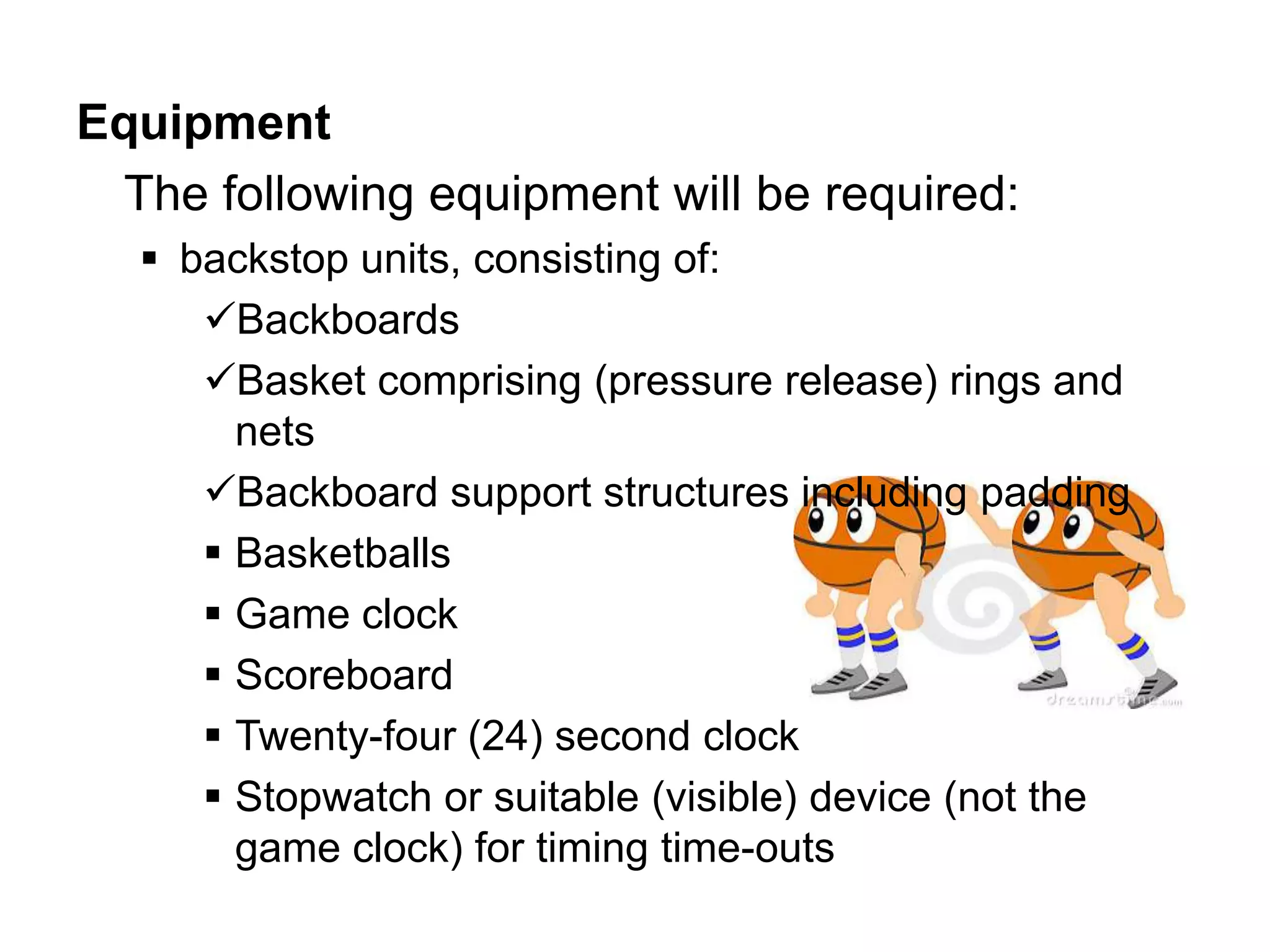 Basketball definitions, facilities and equipment | PPTX