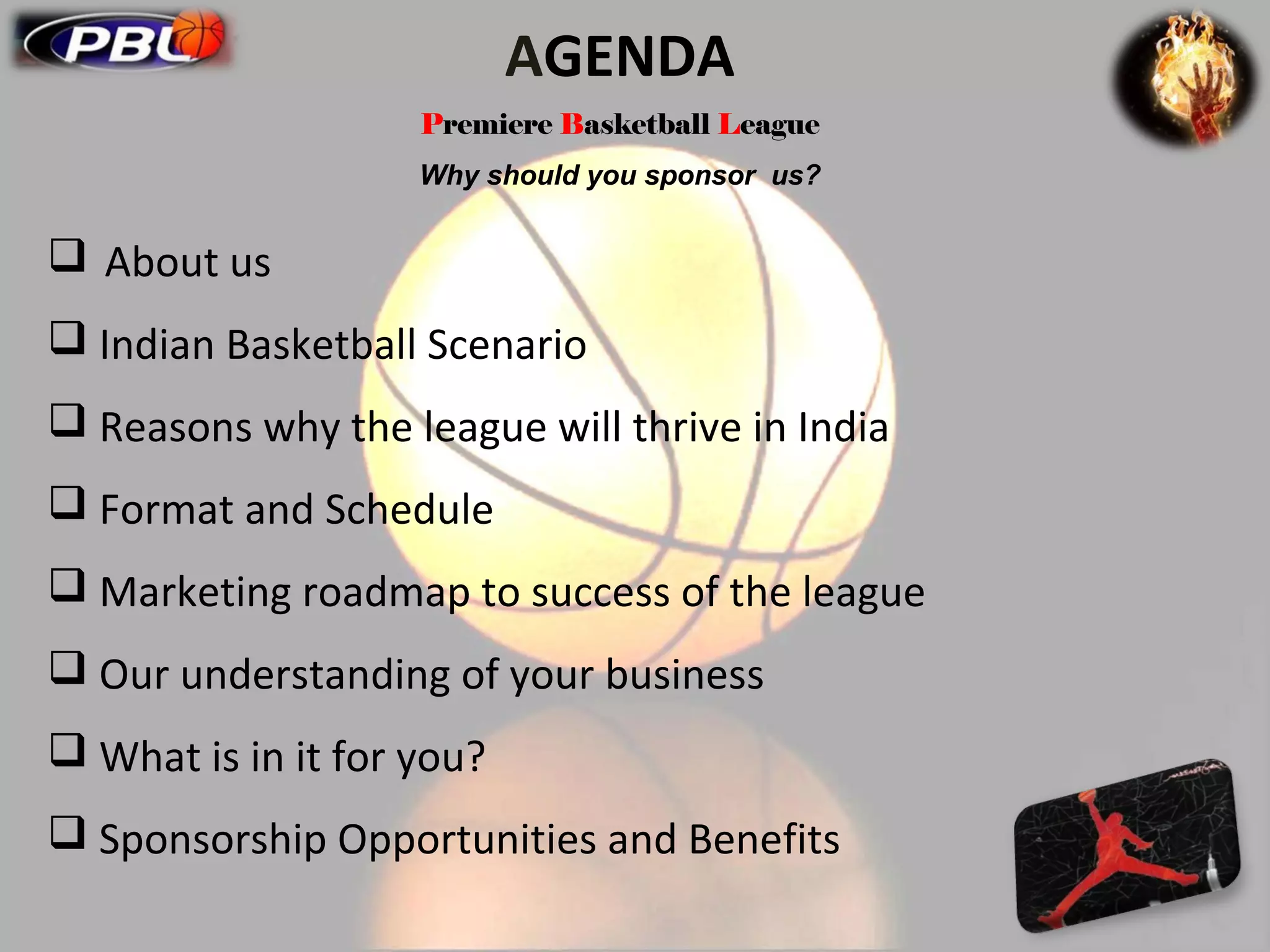 Basketball League Sponsorship Proposal | PPT