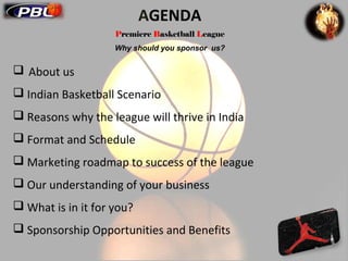 Basketball League Sponsorship Proposal | PPT