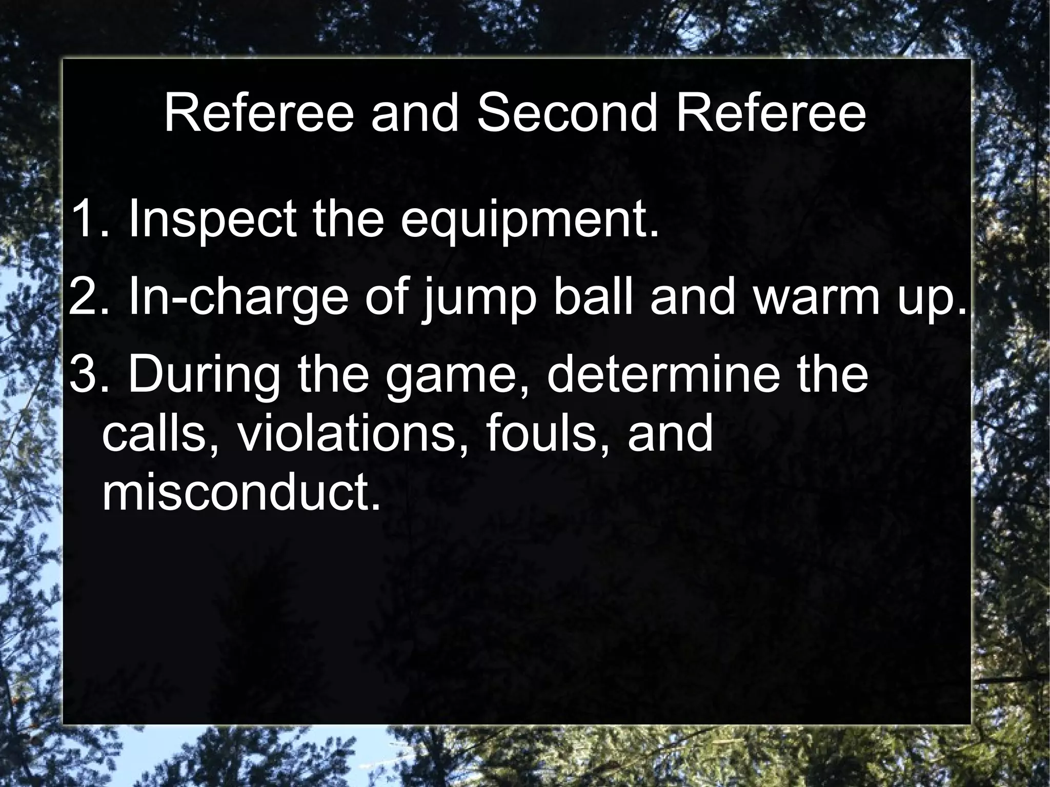Basketball officials duties and rules | PPT