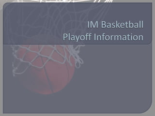 Basketball Playoff PowerPoint | PPT