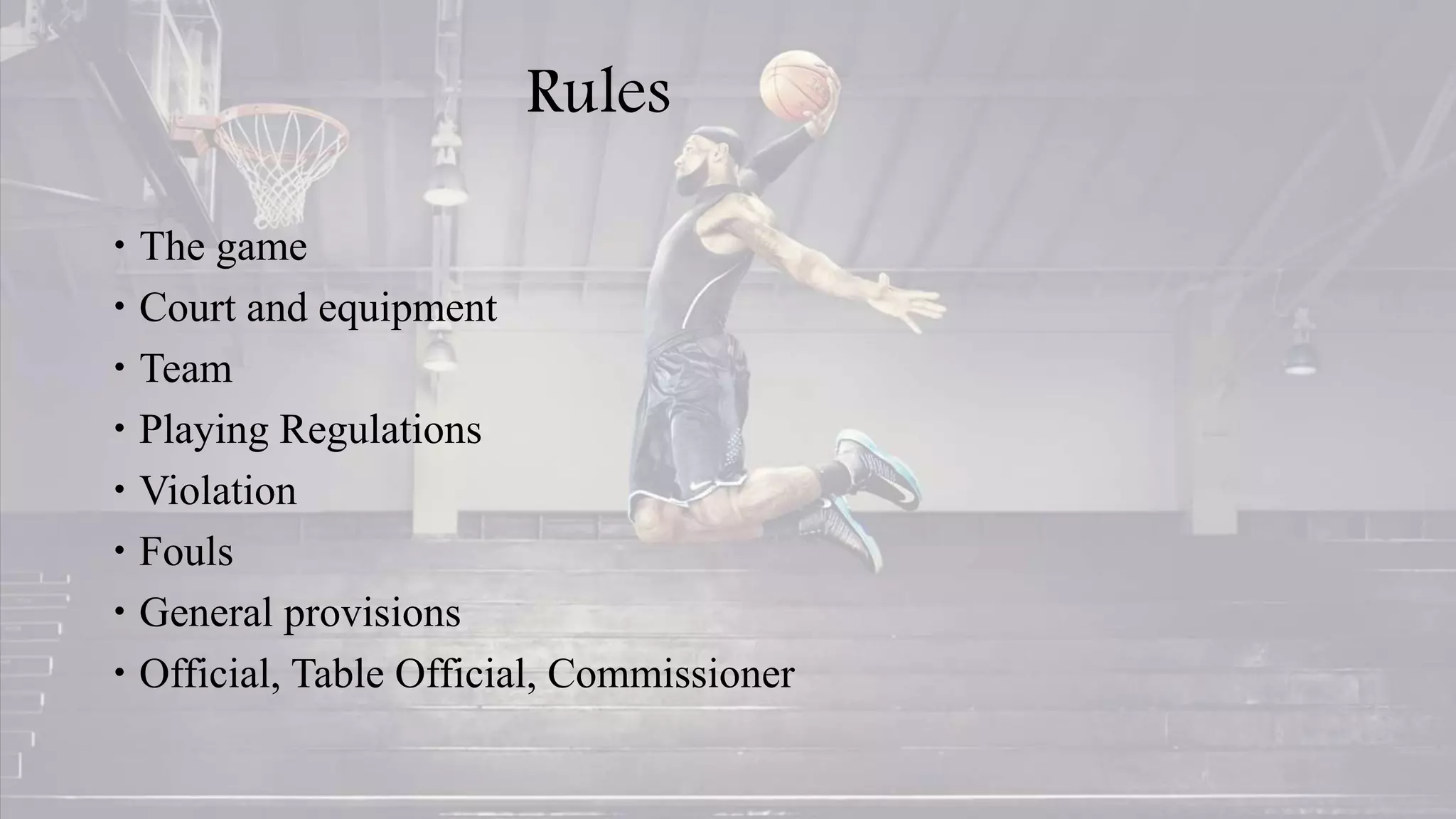 Basketball History and Rules | PPTX