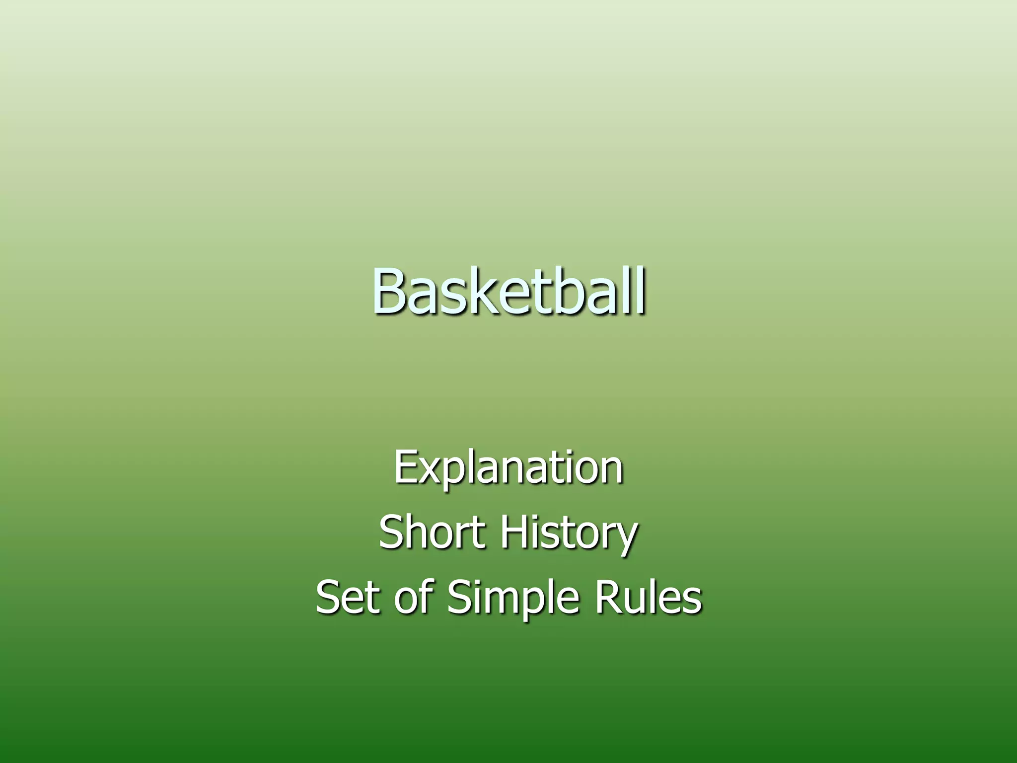 Basketball simple rules | PPTX