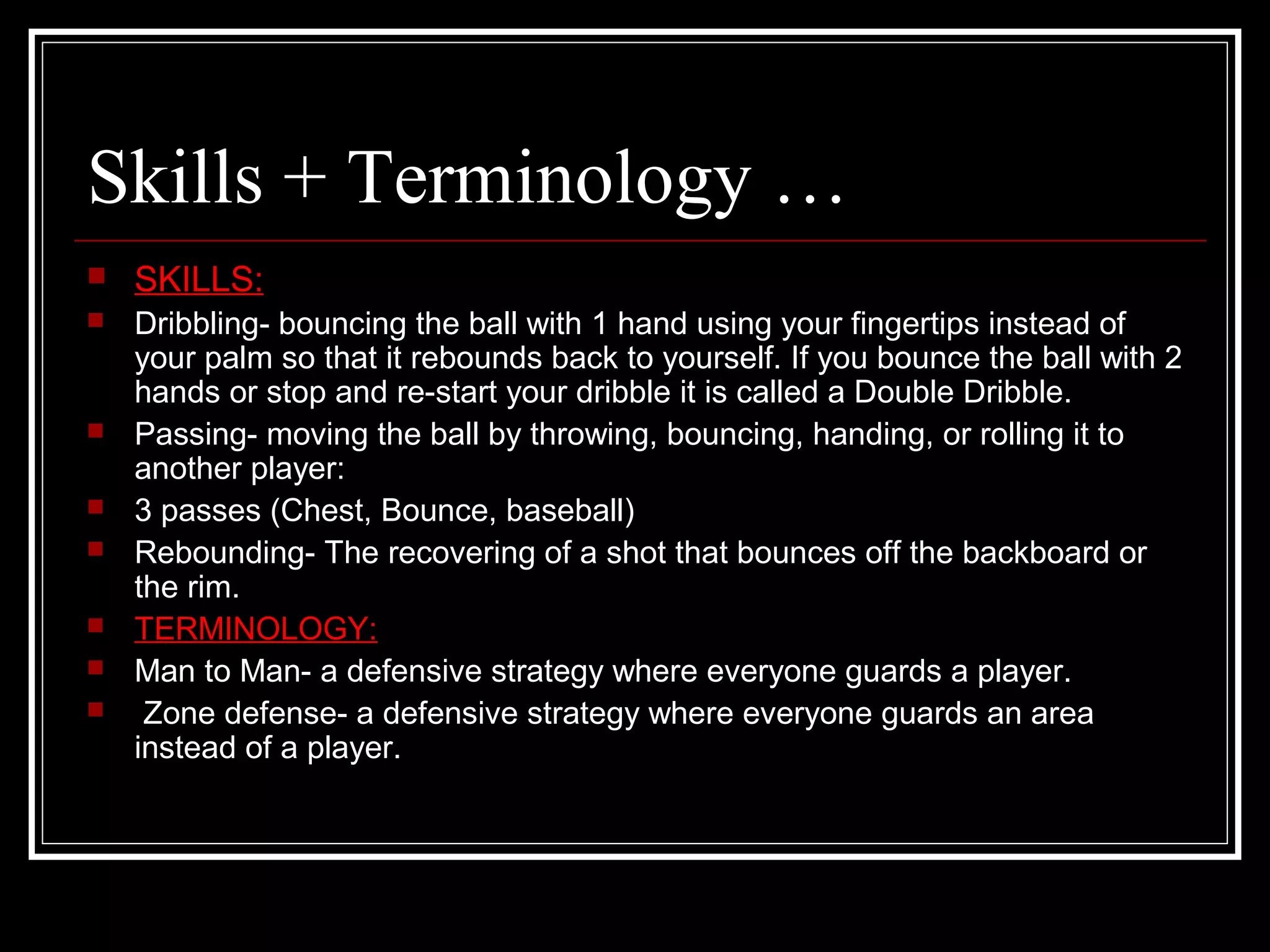 Basketball Study Sheet | PPT | Basketball | Sports