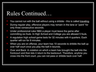 Basketball Study Sheet | PPT | Basketball | Sports