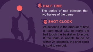 BASKETBALL TERMENOLOGIES.pptx | Basketball | Sports