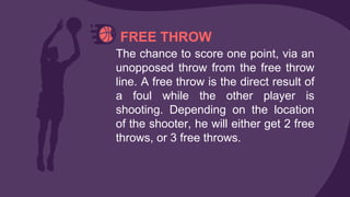 BASKETBALL TERMENOLOGIES.pptx | Basketball | Sports